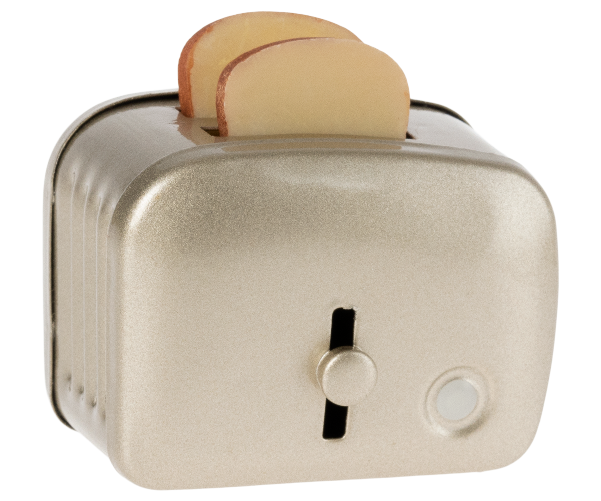 Miniature toaster with bread - Silver - Maileg EU
