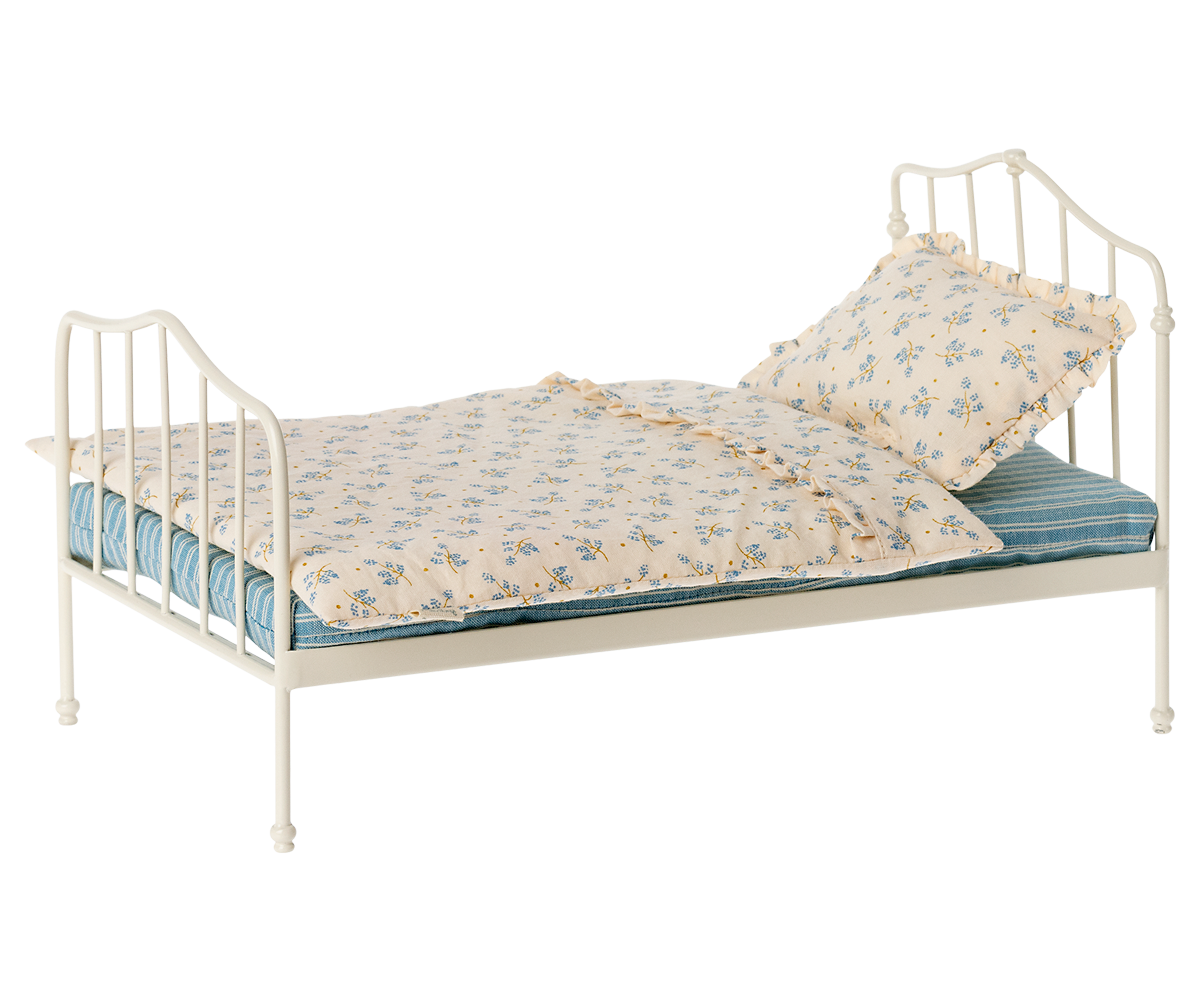 Miniature bed, Mini - Blue - Maileg EU