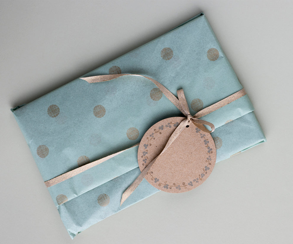 Gift tags, Large round 15 pcs. - Brown - Maileg EU