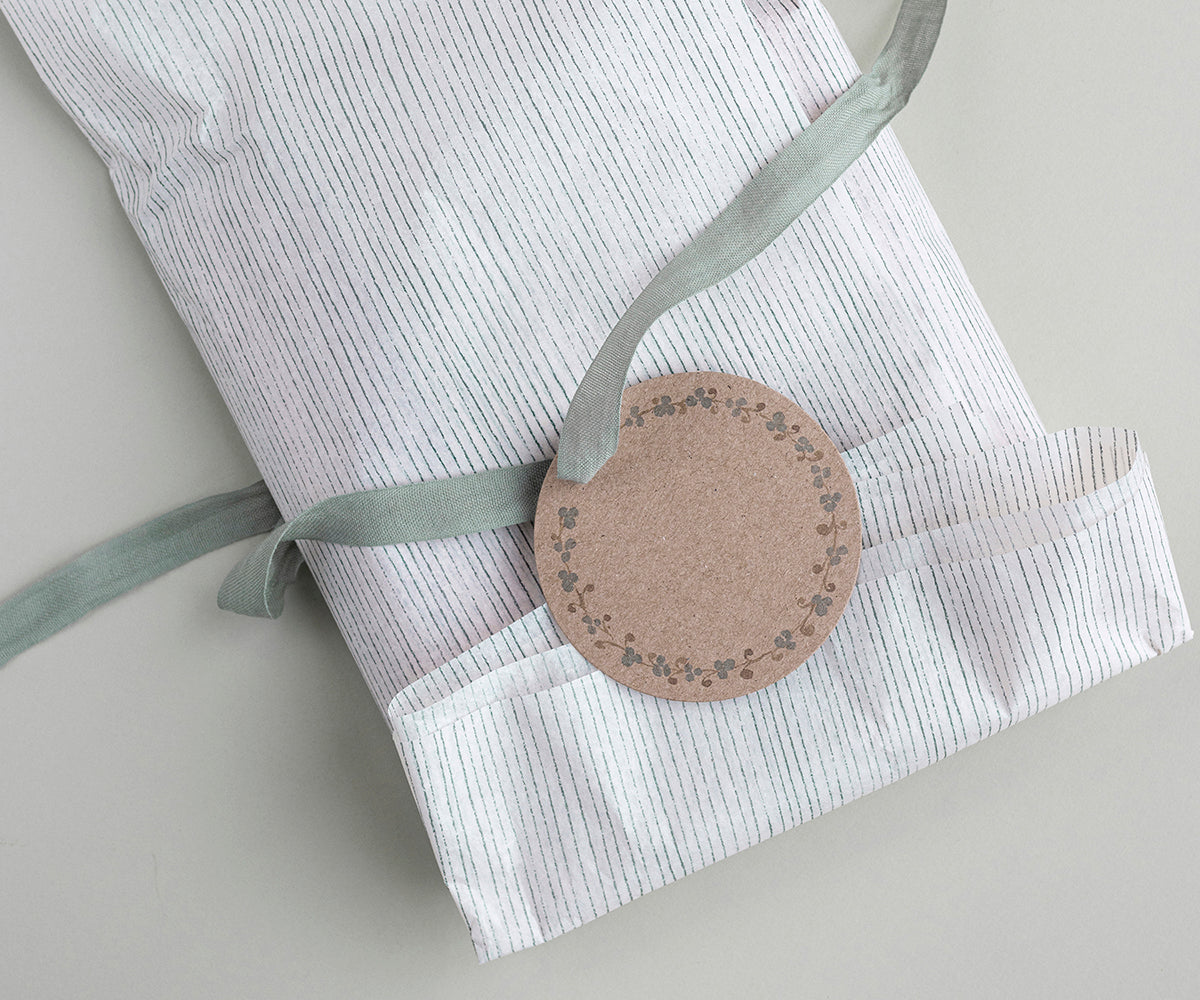 Gift tags, Large round 15 pcs. - Brown - Maileg EU
