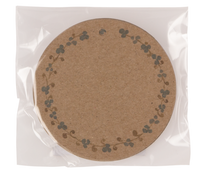 Gift tags, Large round 15 pcs. - Brown - Maileg EU