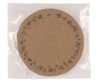 Gift tags, Large round 15 pcs. - Brown - Maileg EU