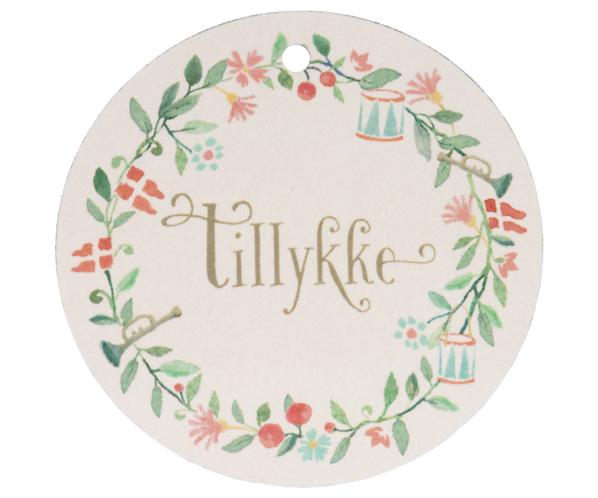 Gift tags, Tillykke, 15 pcs. - Round - Maileg Germany – Maileg EU