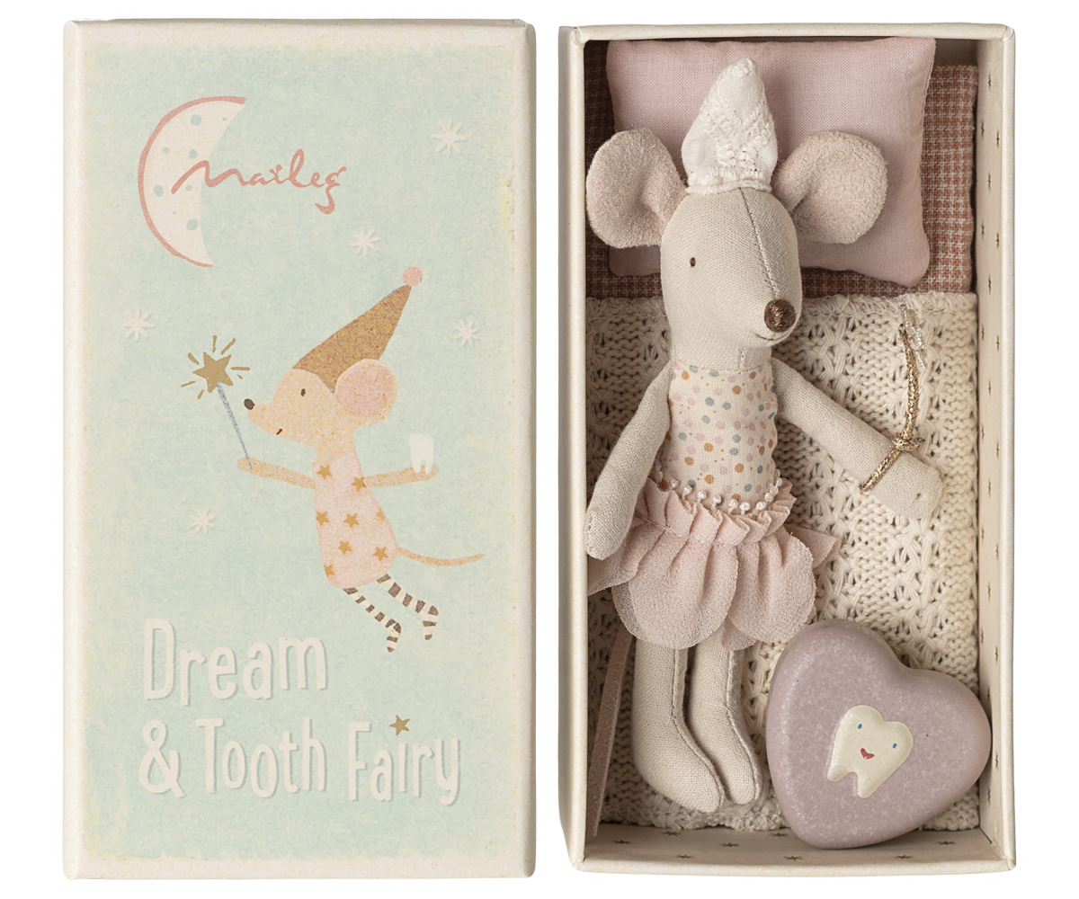 Tooth fairy mouse, Little sister in matchbox – Maileg EU