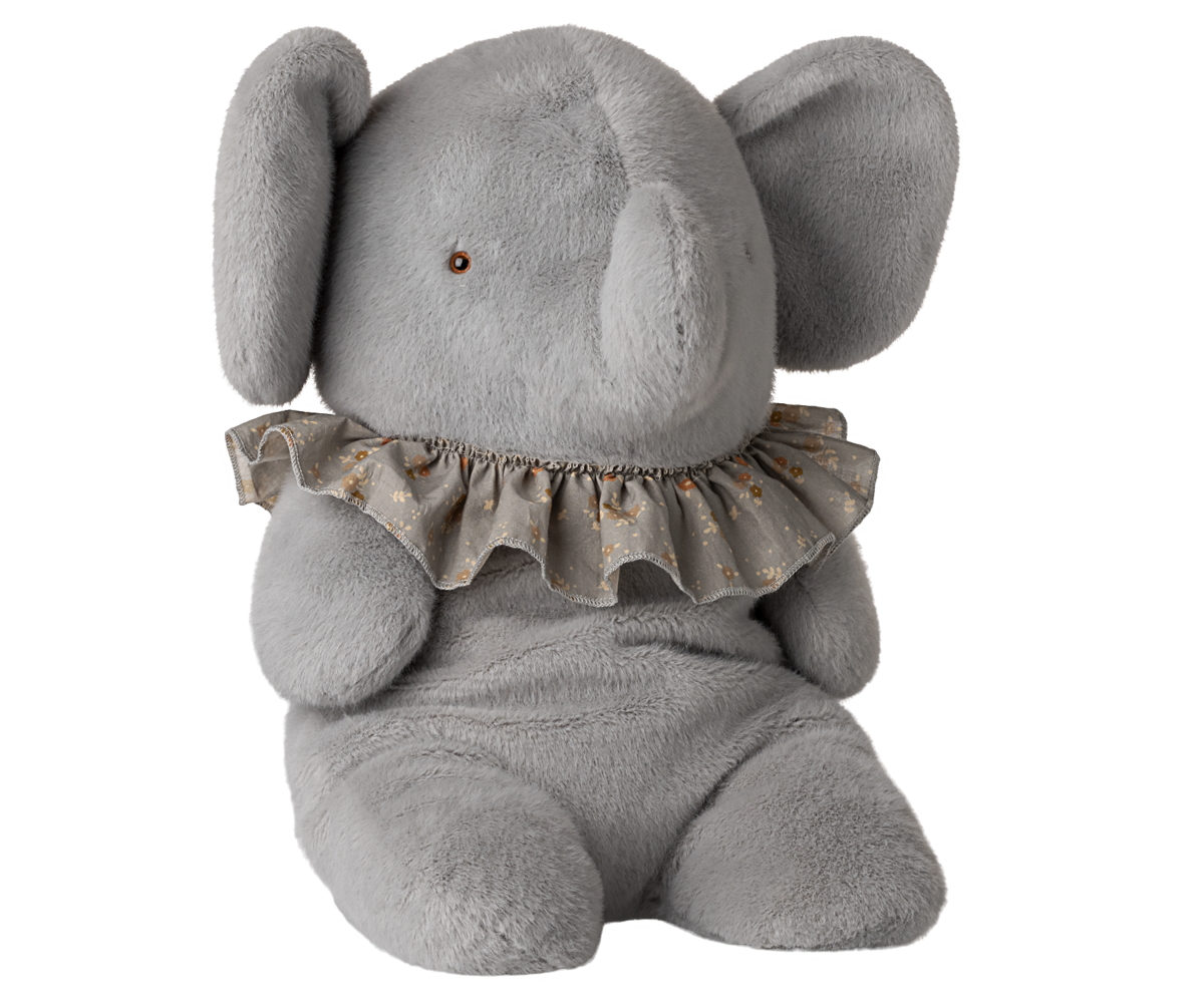 Elefante de peluche, grande - Azul/gris – Maileg EU